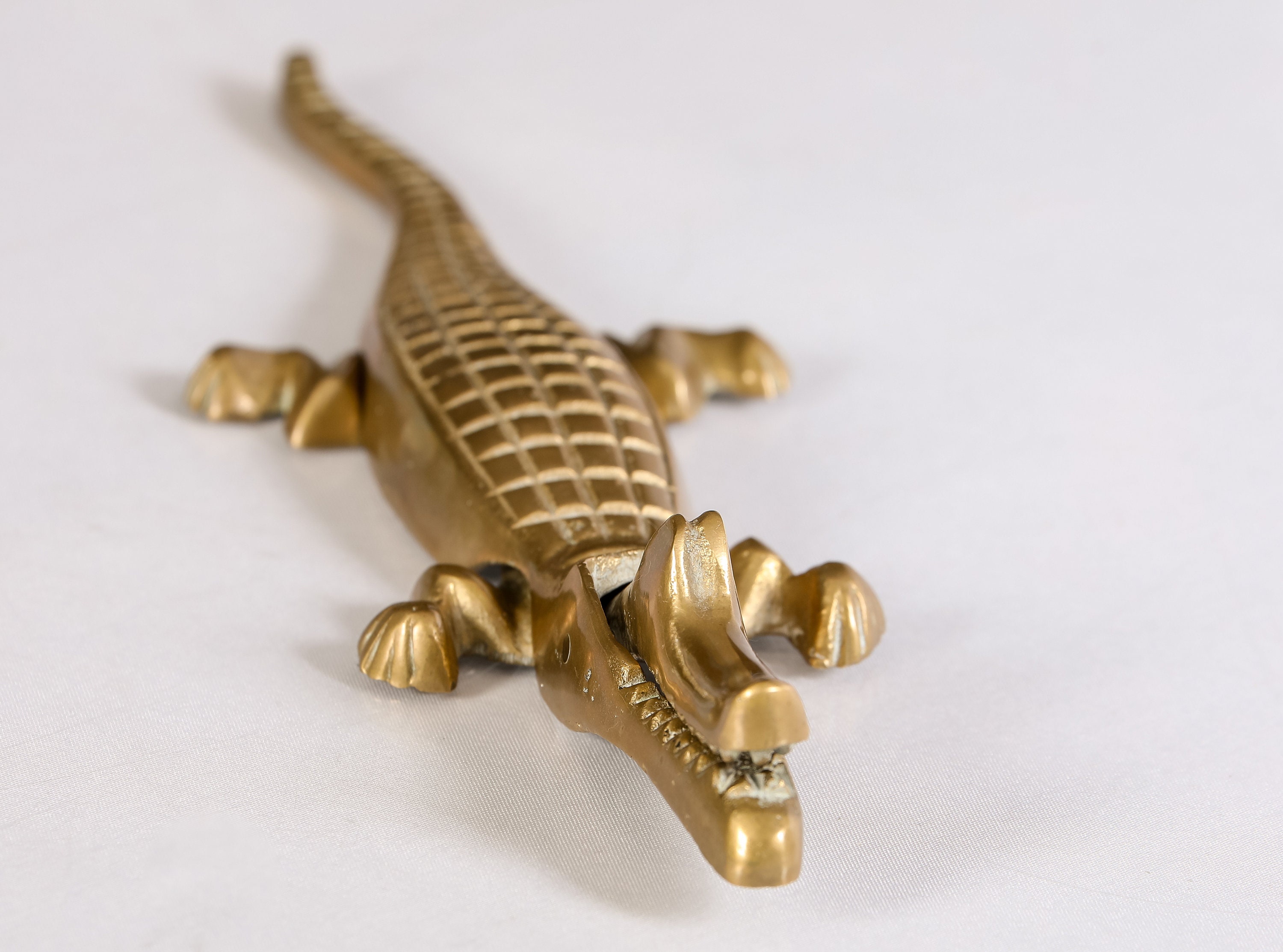 Vintage Brass Alligator Nut Cracker - Etsy