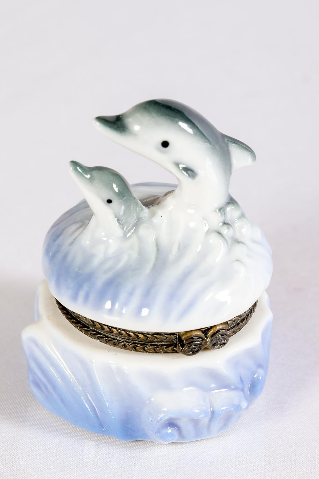 Dolphin Pill Box. Hinged Lid - Etsy