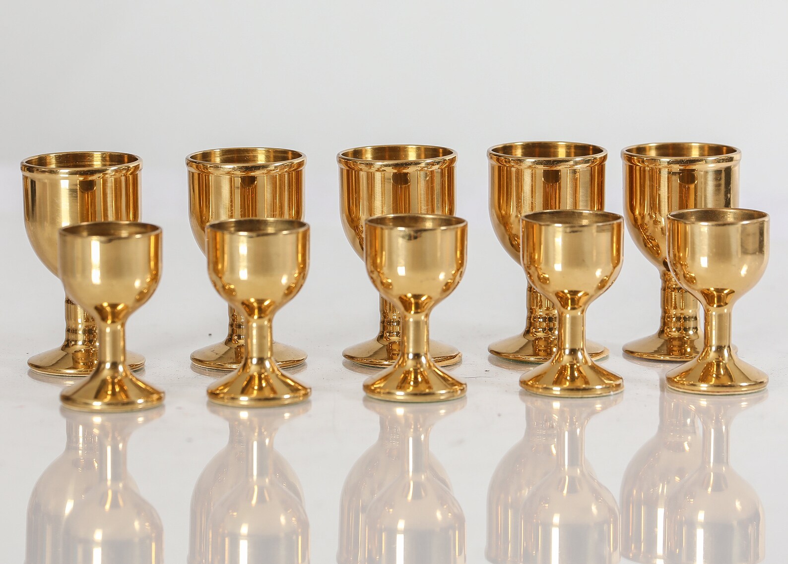 Mid-century Solid Brass Miniature Cups.two Sizes/ Set of 10. - Etsy
