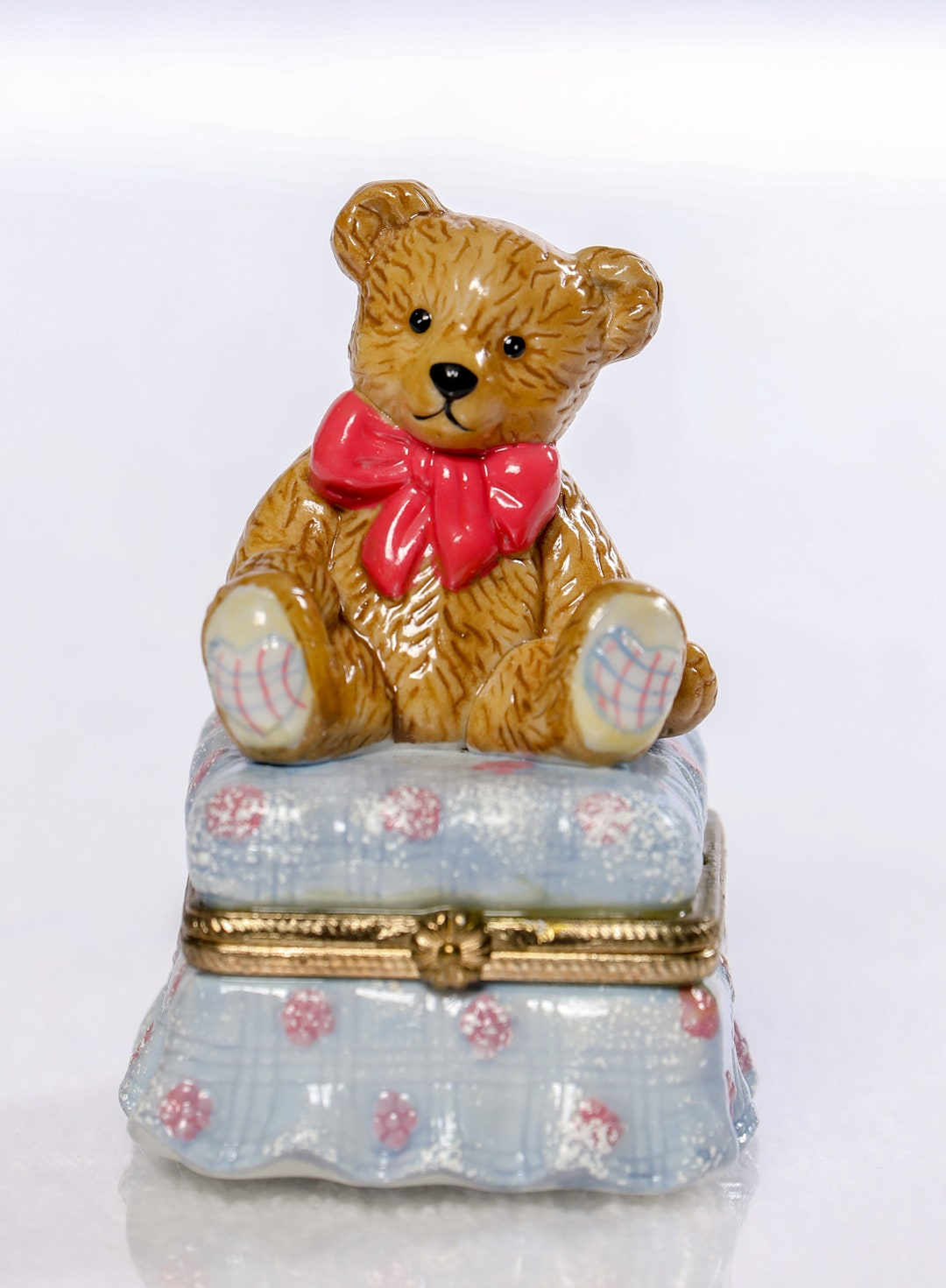 Vintage Teddy Bear Keepsake Box - Etsy