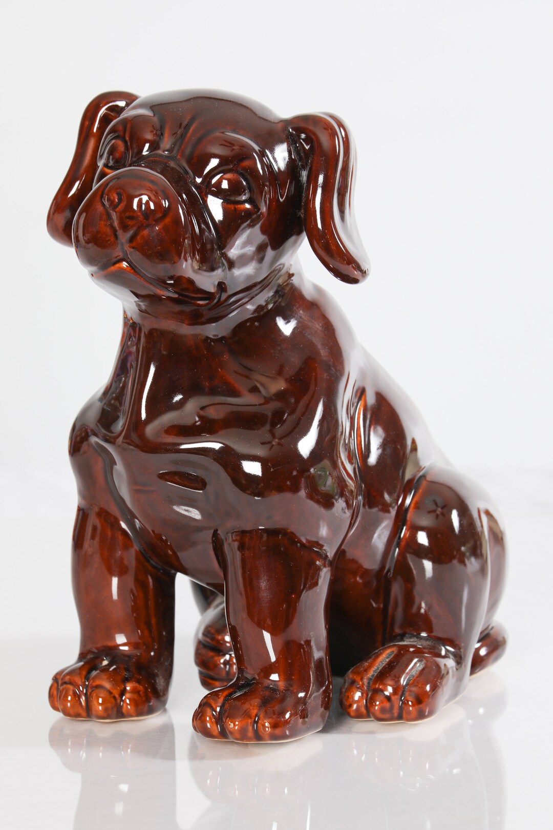 Antique Dog Ceramic Statue - Etsy