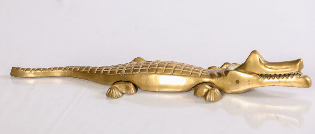 Vintage Brass Alligator Nut Cracker - Etsy