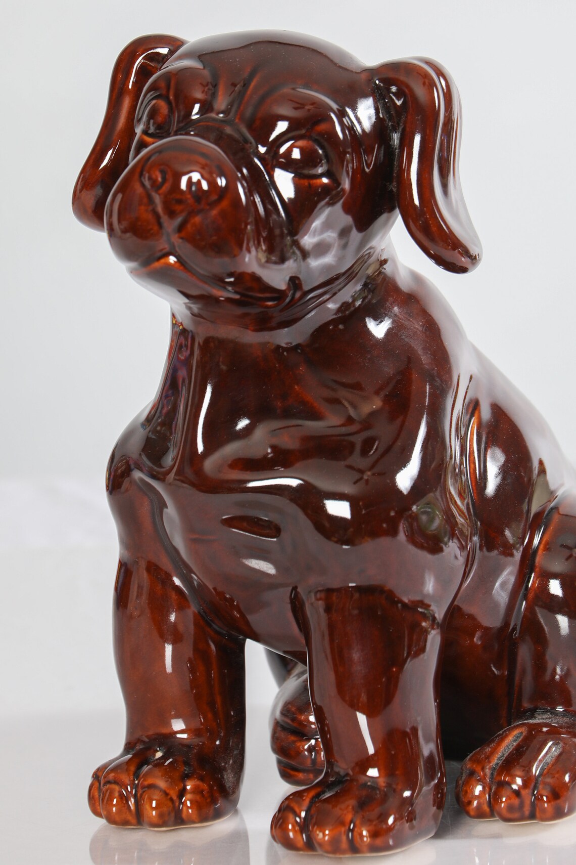 Antique Dog Ceramic Statue - Etsy