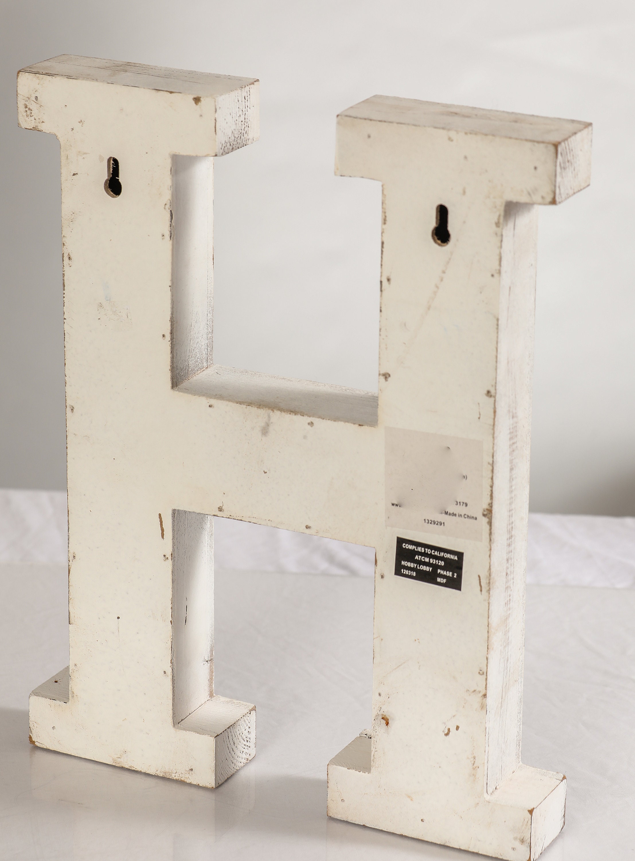 Decorative h Display for Wall or Table Top.whitewash - Etsy