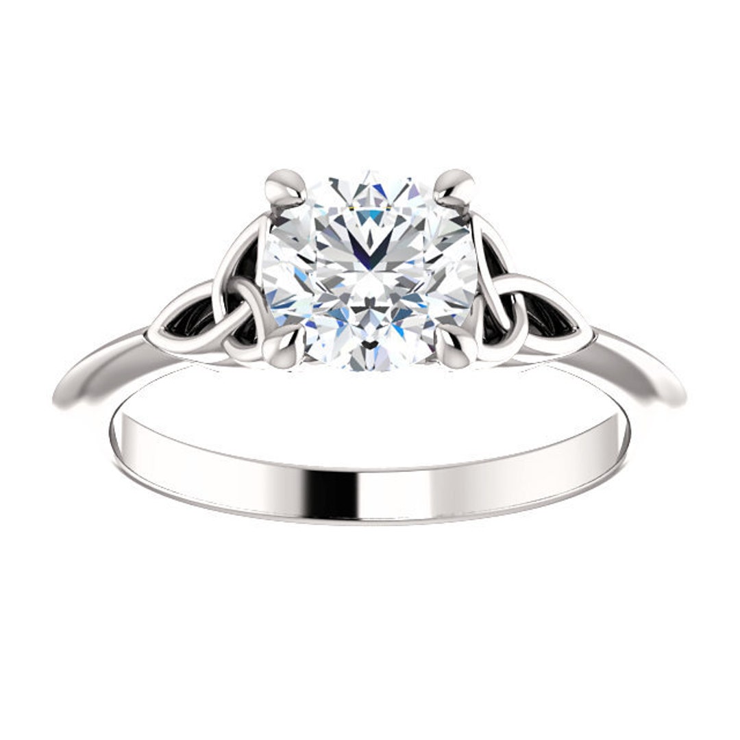 Lab Diamond Celtic Knot Engagement Ring Platinum, Irish Lab Grown ...