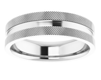 Knurled Gold Wedding Band - Etsy