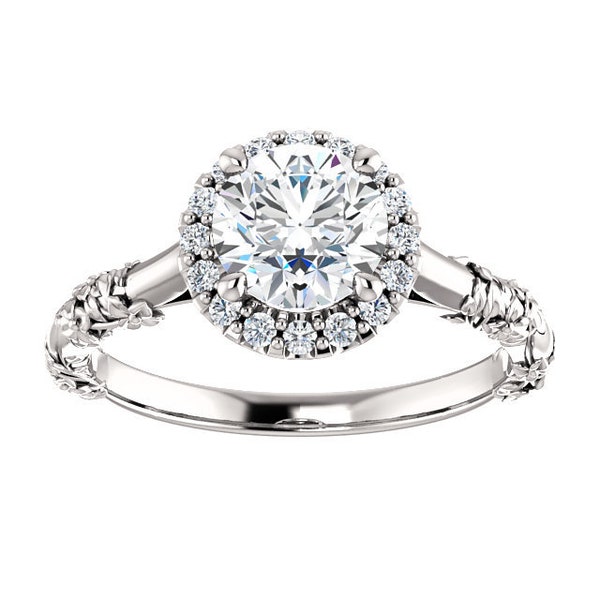 Sakura Diamond Engagement Ring - Etsy