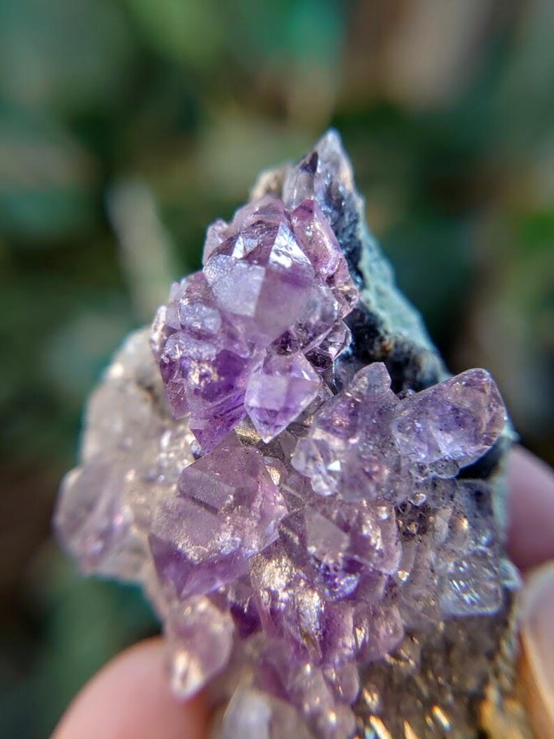 Amethyst Cluster on Matrix From Karur, India for Meditation / 32.85g ...