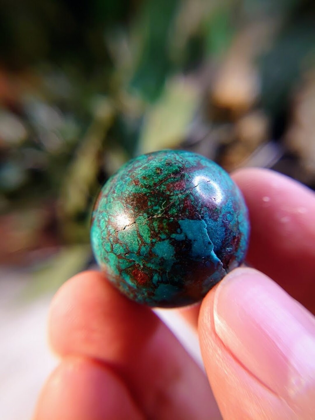1 1/8" Malachite & Shattuckite Sphere From Kaokoveld, Namibia for Altar ...