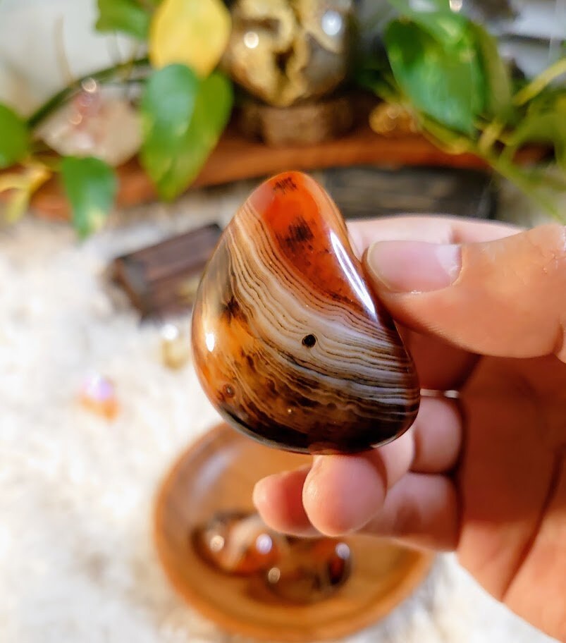 Sard/sardonyx Palm Stones/ for Crystal Healing/ Reiki/ | Etsy