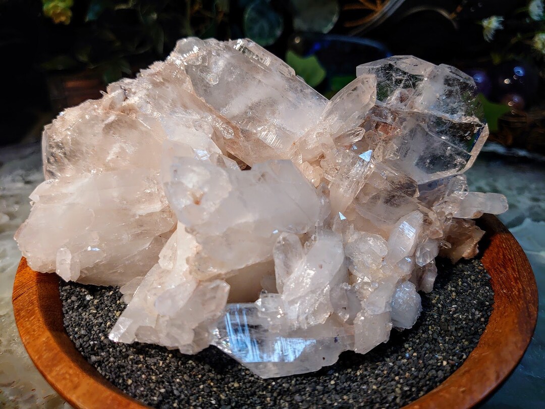 Beautiful Self Healed Colombian Pink Quartz Cluster With Faden ...