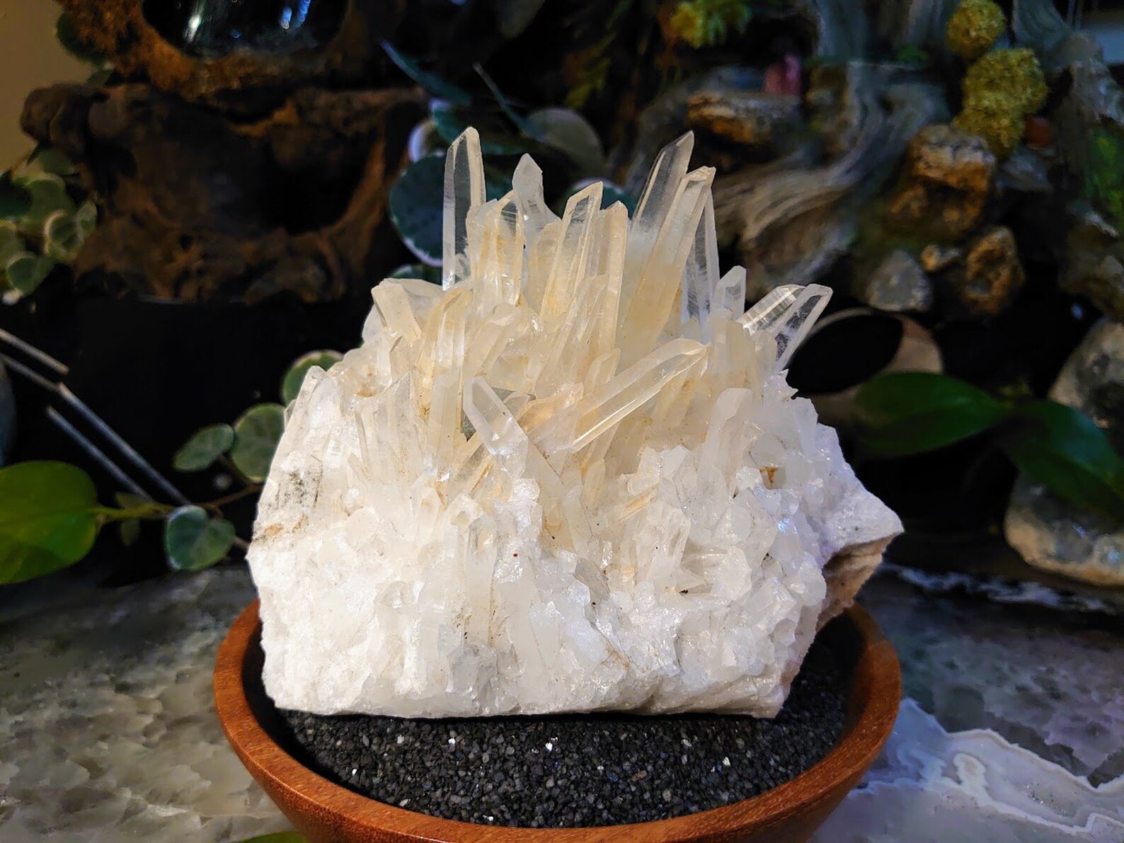 1426g Aesthetic Needle Quartz Cluster With a Pyrite Cube - Etsy