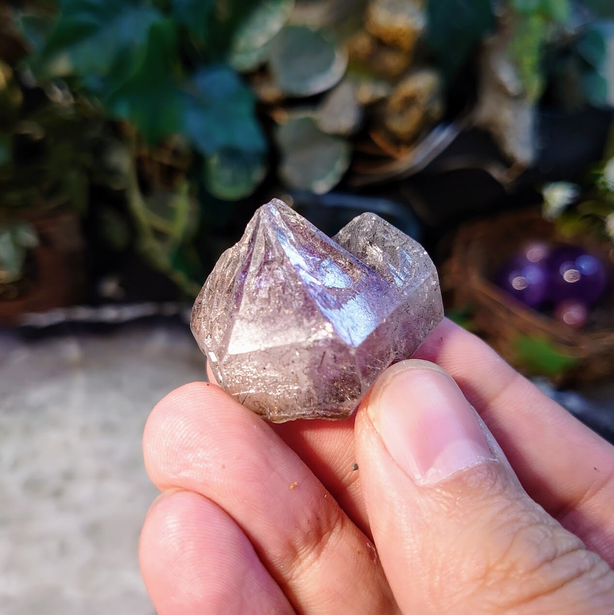 Smoky Skeletal Amethyst Cluster With Goethite From Espírito Santos ...