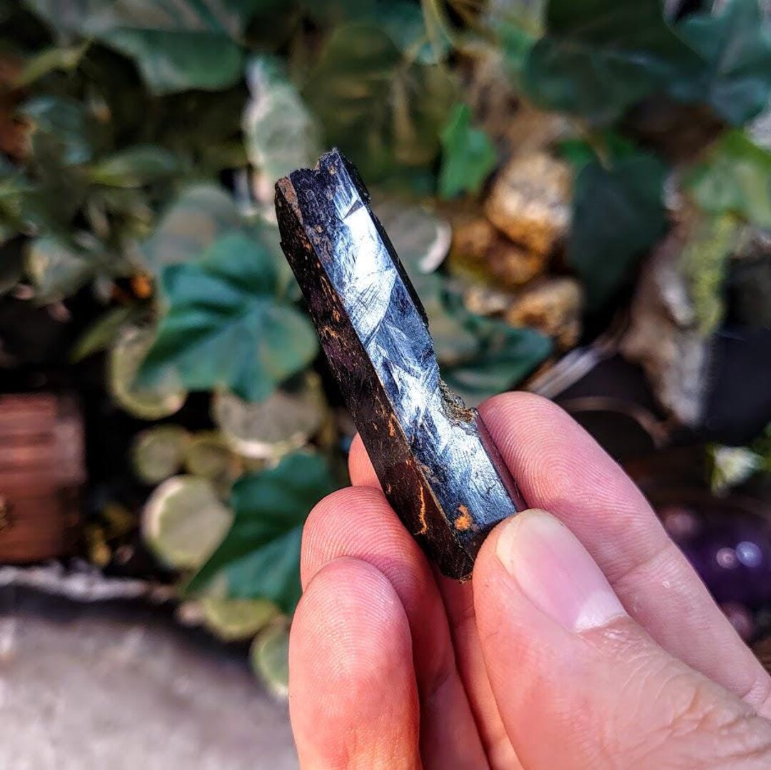 2.25 Glossy Black Aegirine Crystal Rod From Malawi, Africa for Crystal ...