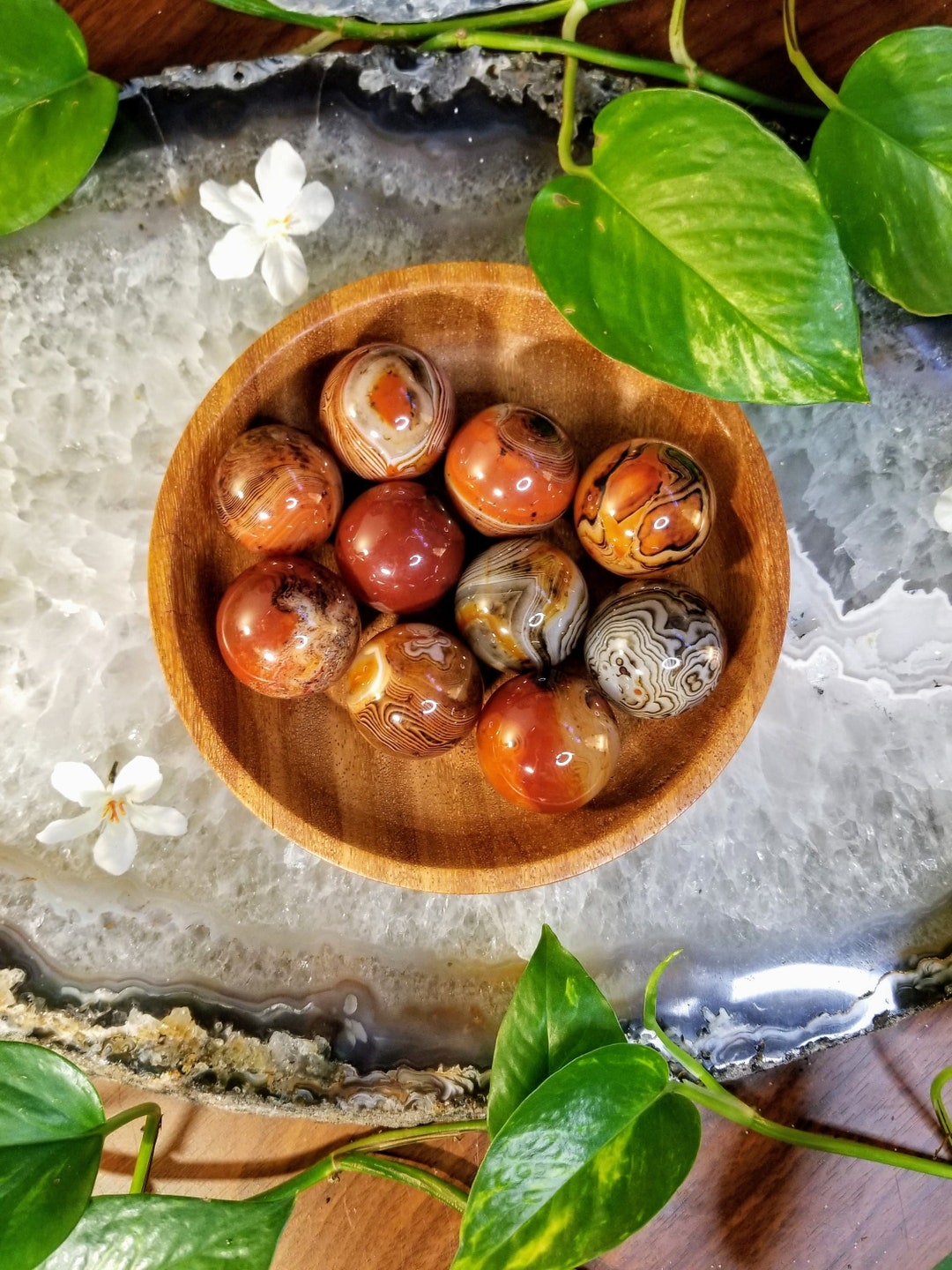 Sardonyx Sphere / Sard / Carnelian Crystal Ball / for Crystal Healing ...