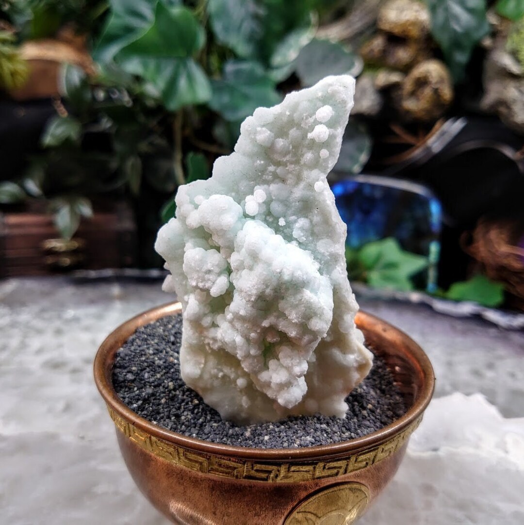 Botryoidal Light Blue Aragonite Crystal From Attiki Prefecture, Greece ...