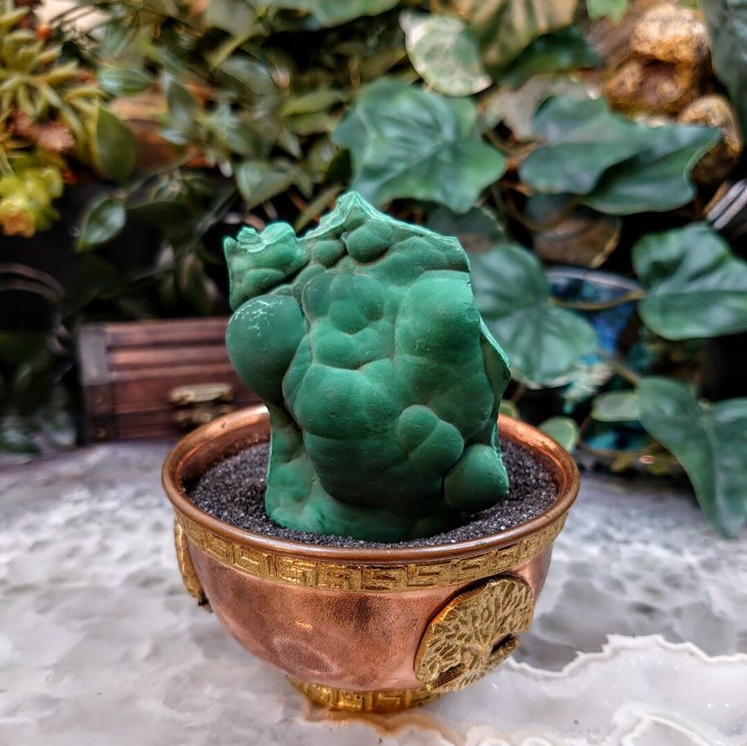 Botryoidal Malachite Plate Specimen From Kasompe, Congo for Home and ...