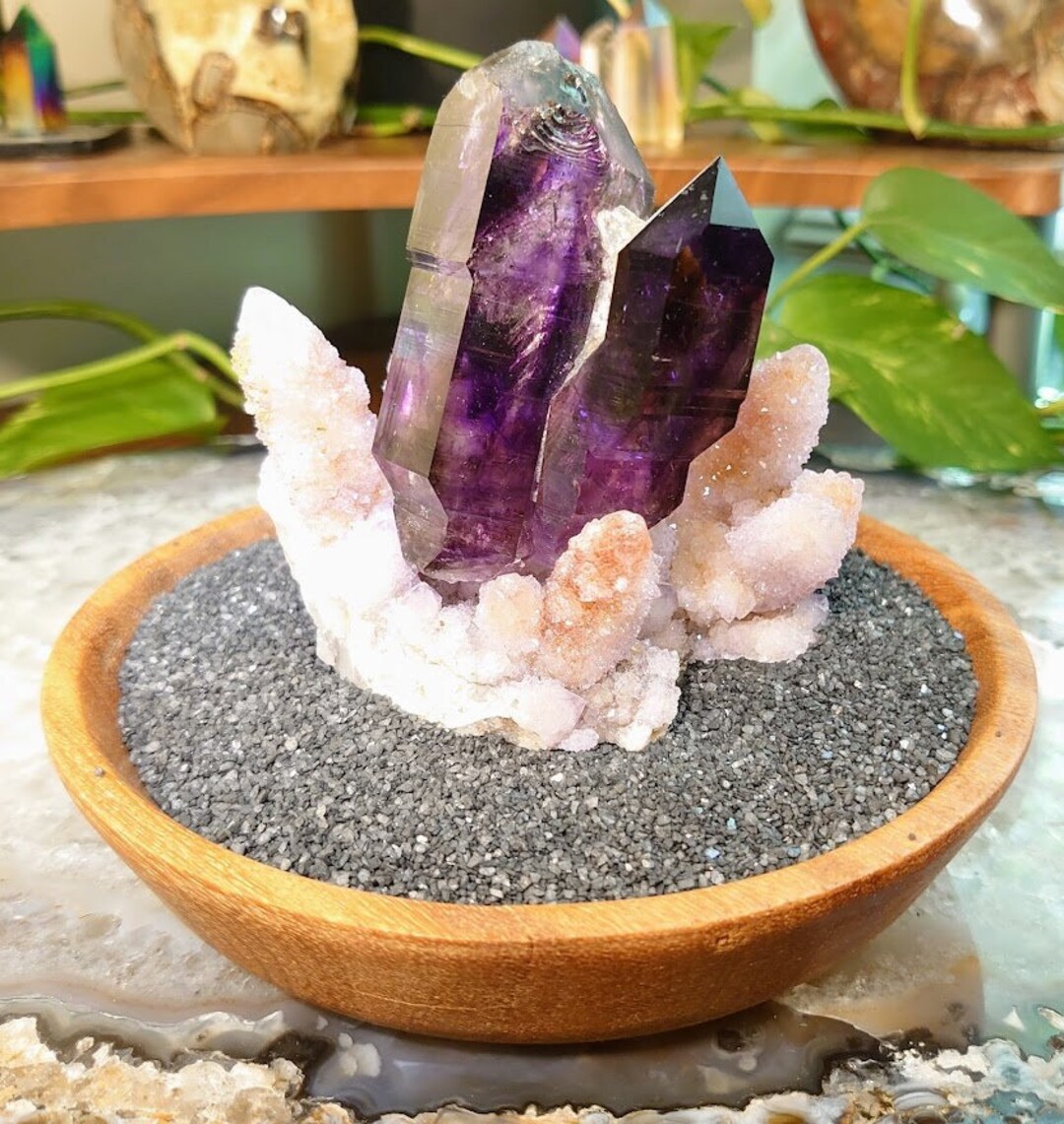 The "royal" Ultra Purple Twin Scepter Brandberg Amethyst From the ...