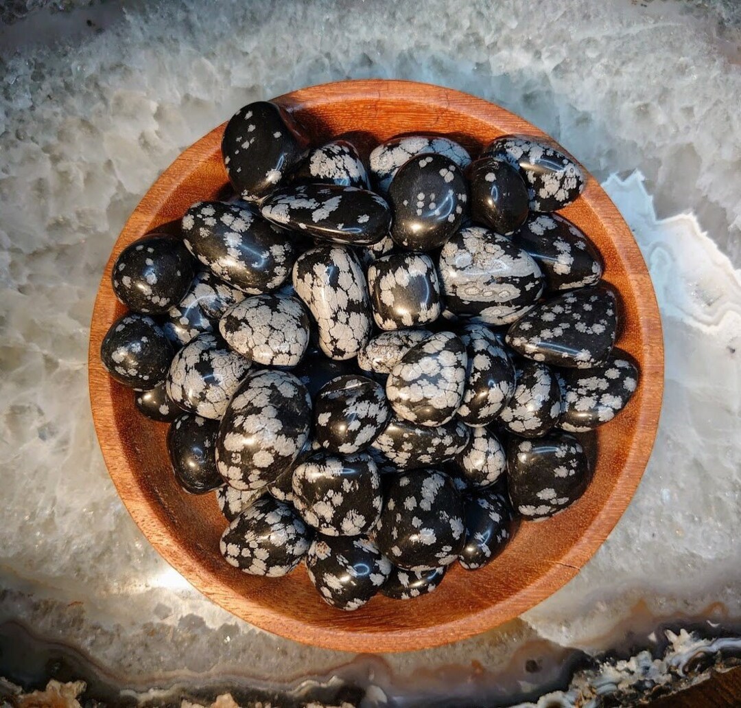 Snowflake Obsidian Tumbled Stone From Mexico / Polished Pebbles/ for ...