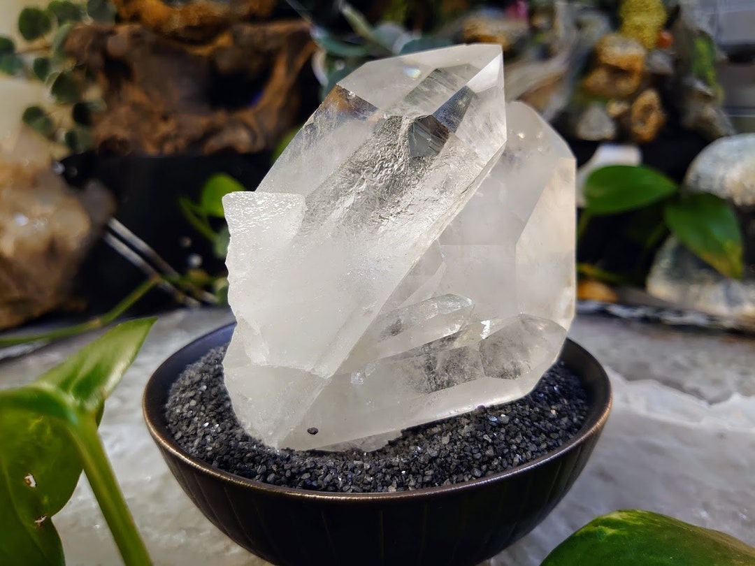 496g Clear Quartz Cluster With Double Terminated Tabular Crystal From ...