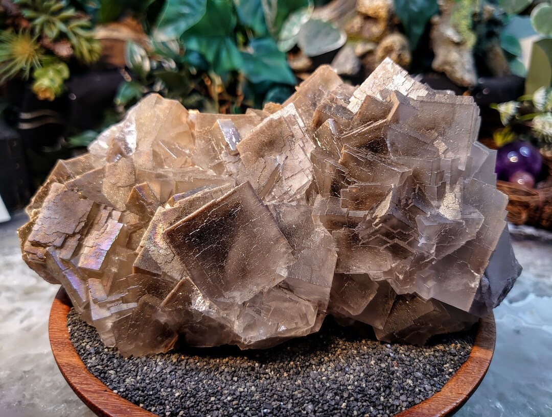 Epic Grey Fluorite Cluster With Natural Iridescence From Baluchistan ...