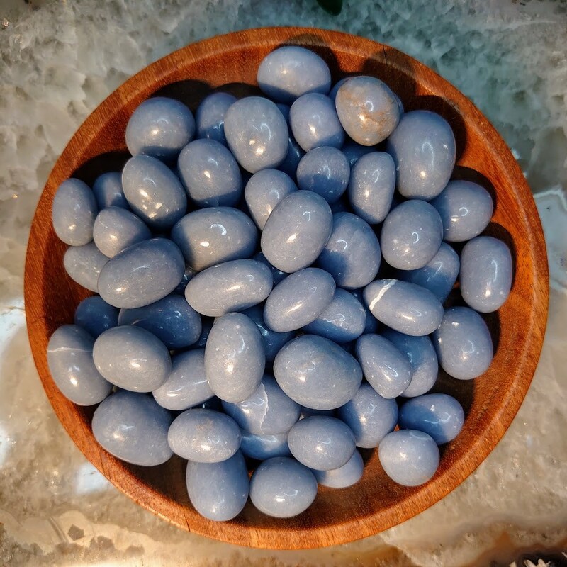 Angelite Stone - Etsy