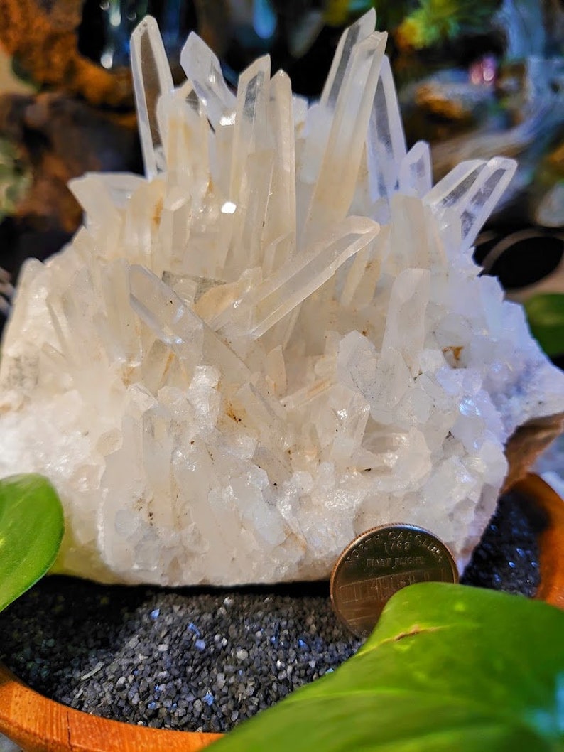 1426g Aesthetic Needle Quartz Cluster With a Pyrite Cube - Etsy