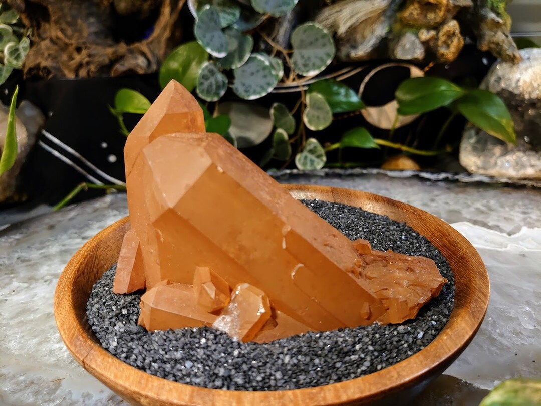 288g Tangerine Quartz Cluster With Large Points From Minas Gerais ...
