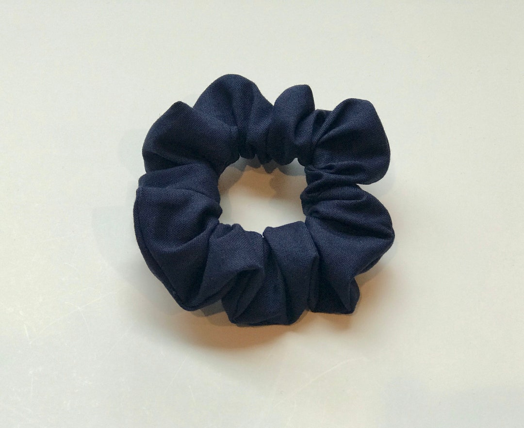 Navy Blue Hair Scrunchie, Ponytail Scrunchie - Etsy