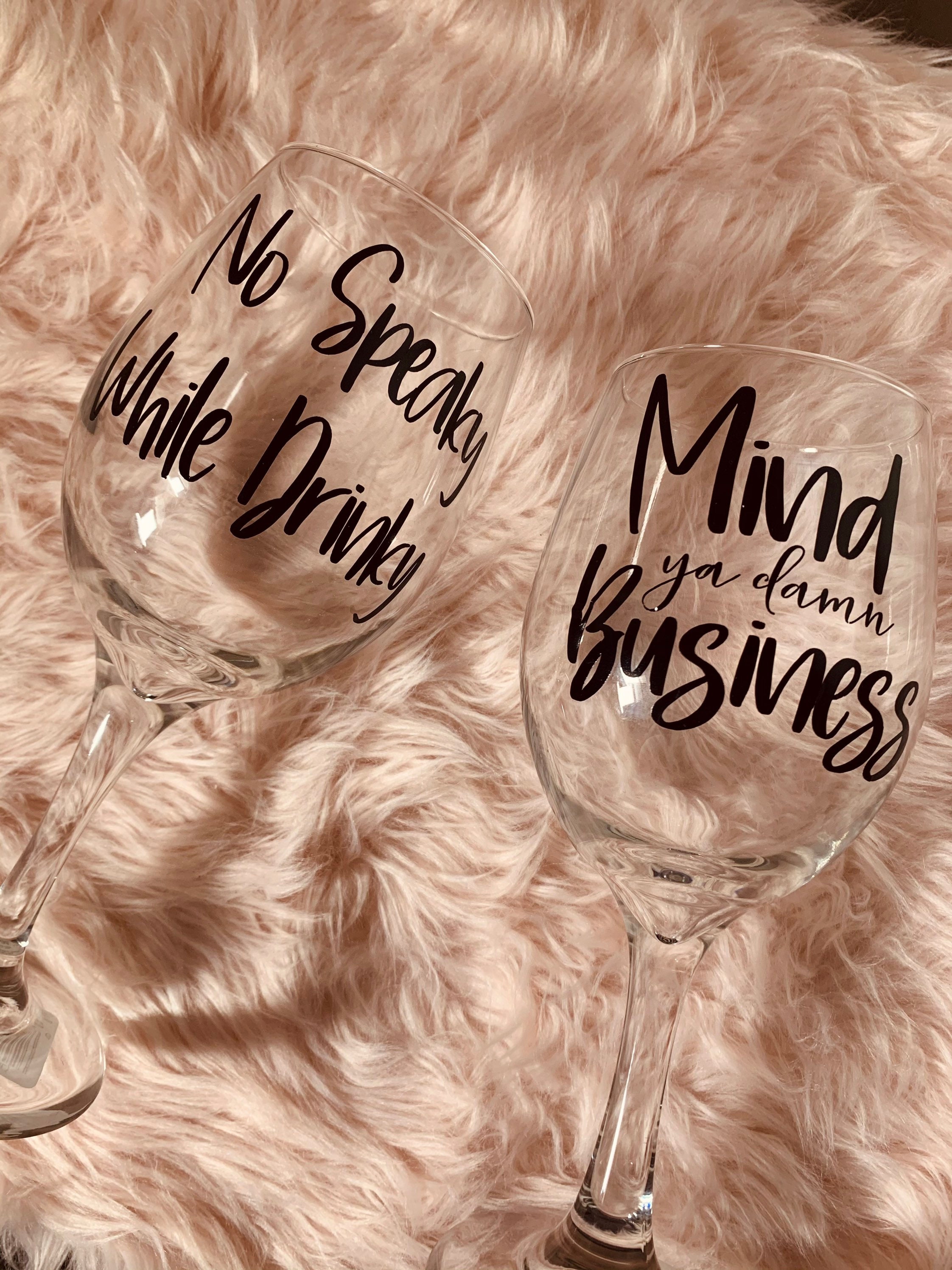 Wine Glass Set | Vinyl Wine Glass - Etsy