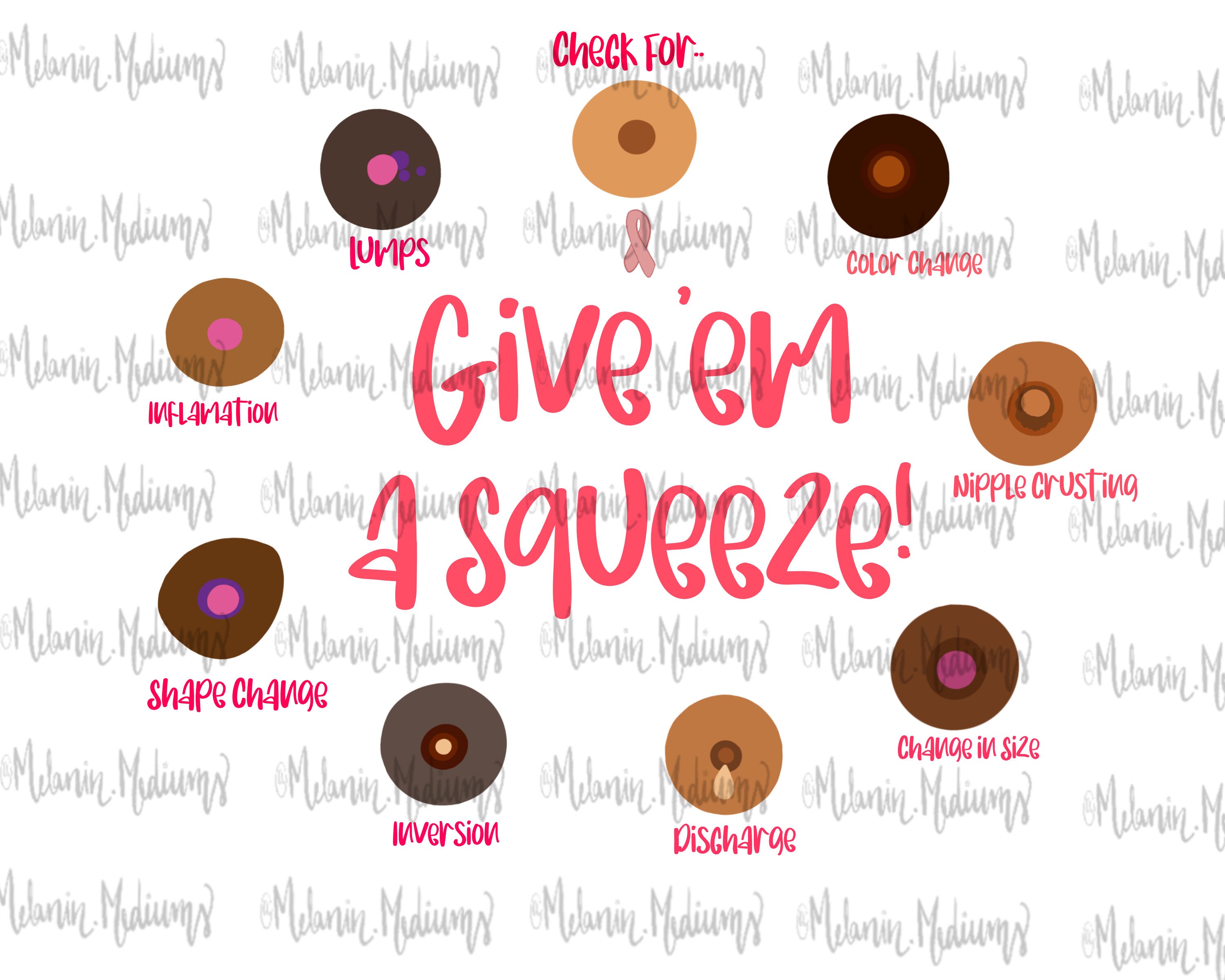 Buddy Check | Self Check | Breast Cancer Awareness PNG Image | Download ...