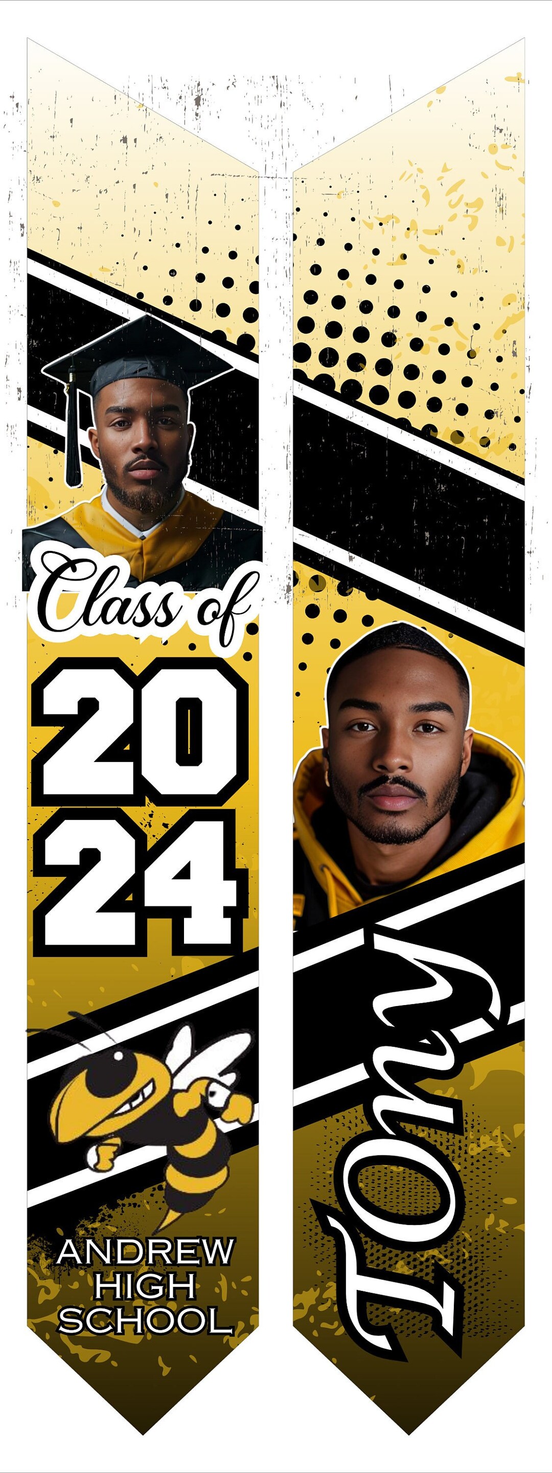 Graduation Stole Template | Canva Template | Editable Template | Custom ...