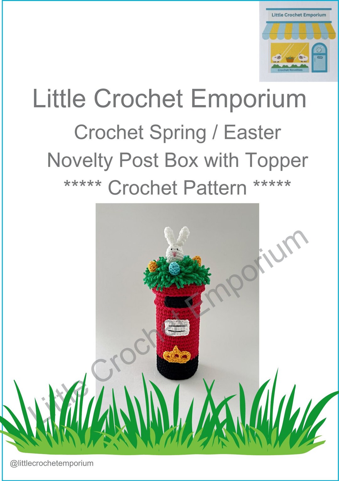 PATTERN ONLY Crochet Post Box With Spring Easter Topper - Etsy
