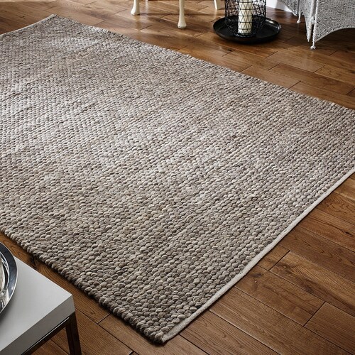 Savannah Grey Wool Contemporary Rug - Etsy UK