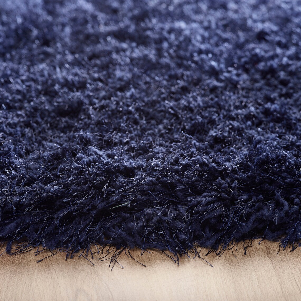 Extravagant Navy Blue Shaggy Rug - Etsy