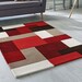 Geometric Red Wool Rug 200x285 Cm 65x93ft Lexus Red - Etsy UK