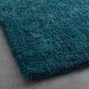 Chicago Dark Teal Polyester Plain Rug - Etsy UK
