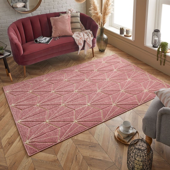 Portland 750P Pink Modern Rug - Etsy