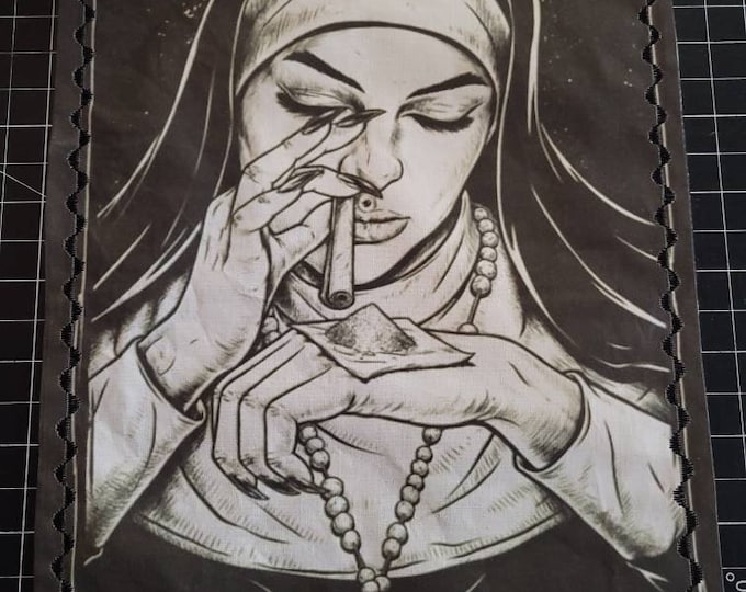 Nun Snorting Coke EDC Hank Handkerchief - Etsy