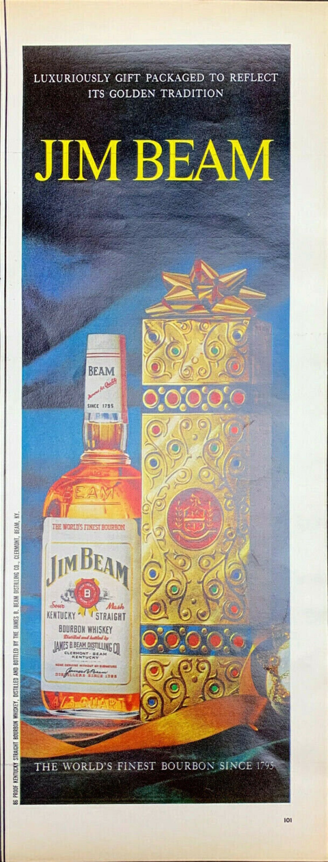 Vintage 1963 Jim Beam Print Ad Worlds Finest Bourbon Gift - Etsy