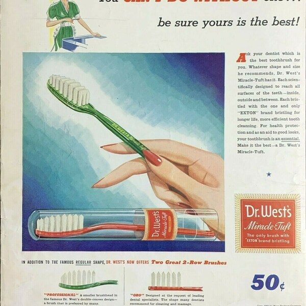 Vintage Toothbrush - Etsy