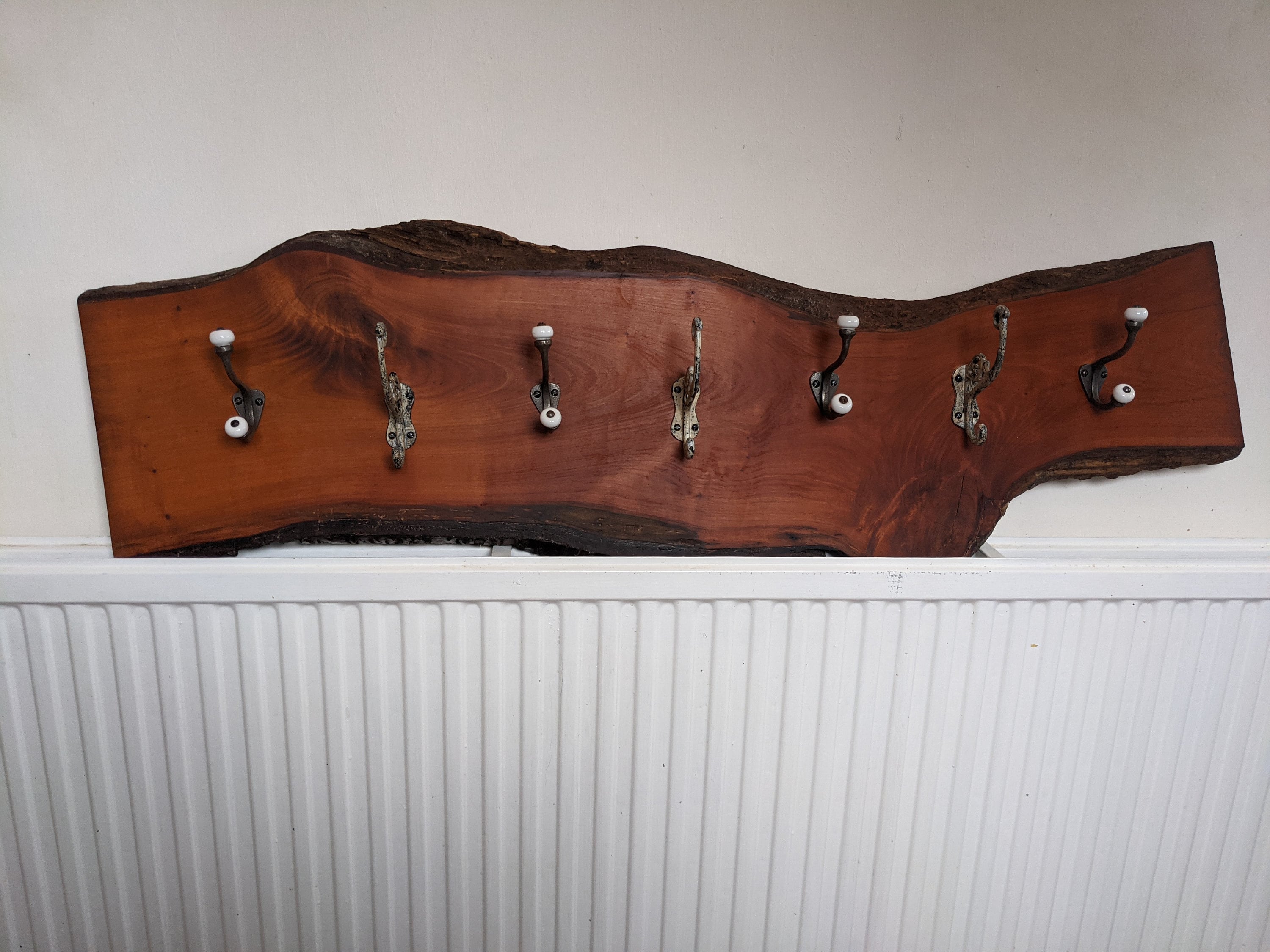 Live Edge English Cherry Coat Rack | Etsy