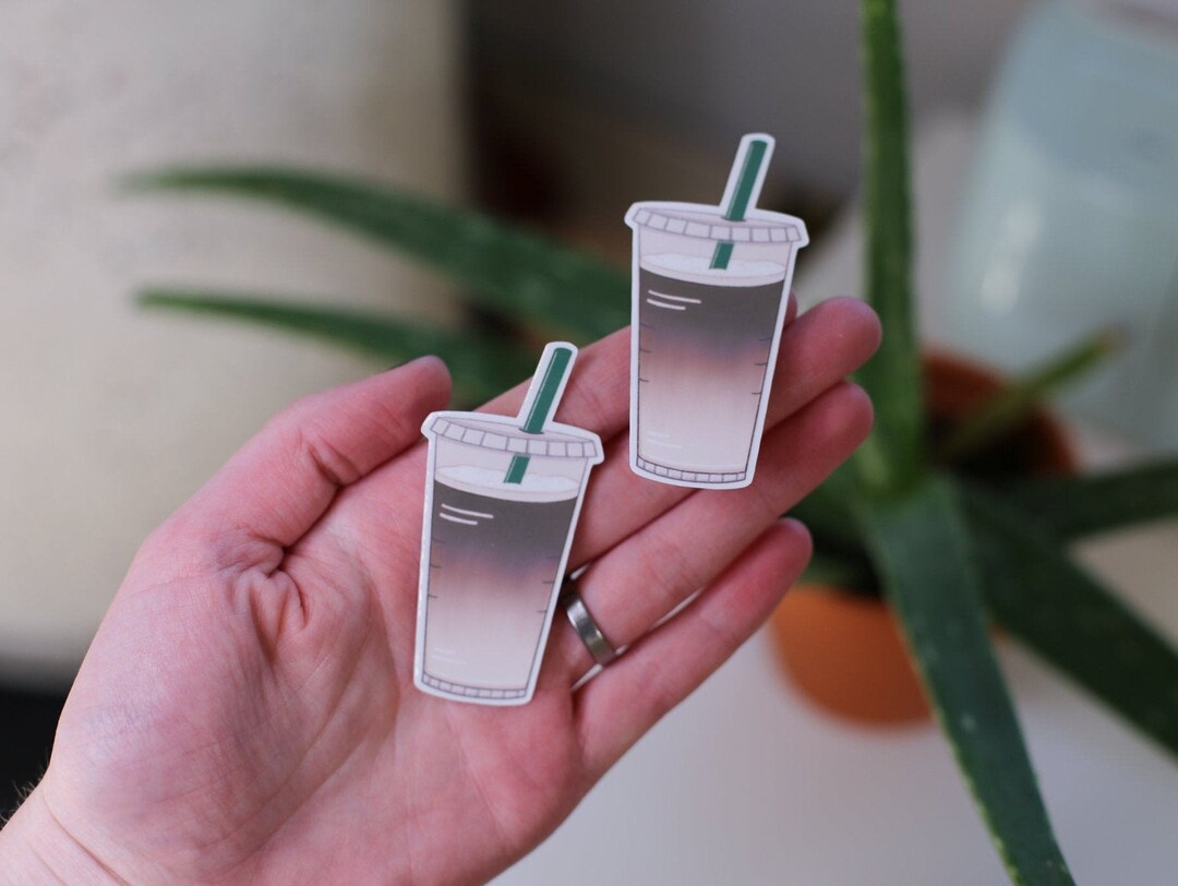 Iced Coffee Sticker / Coffee Stickers / Coffee Lover Sticker / - Etsy