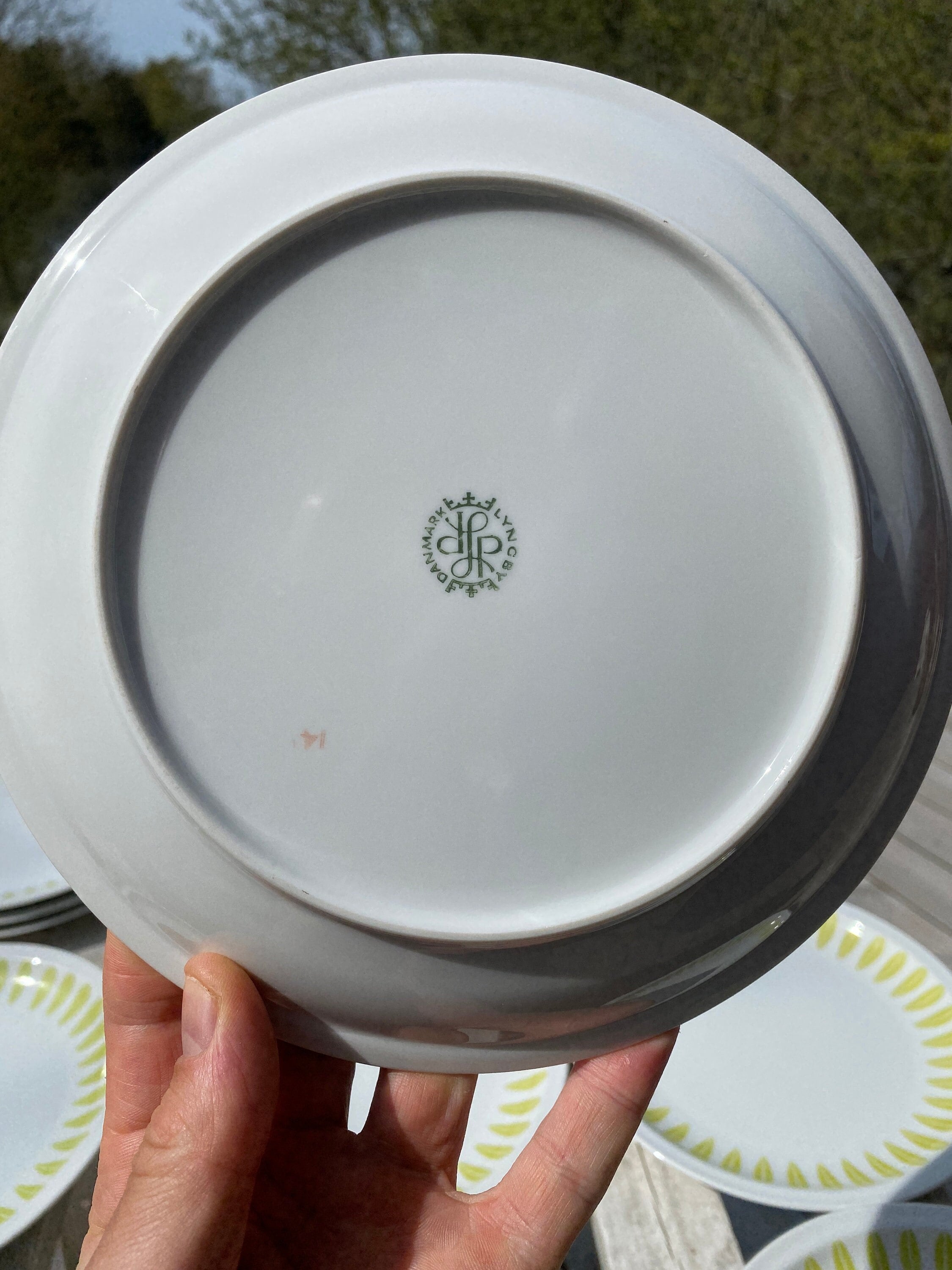 Lotus Lunch Plate (7.9") by Lyngby Porcelain / Lime Green / Grete Prytz ...