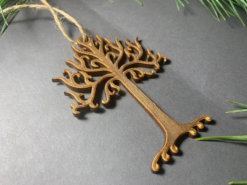 4 Psc Set Lord of the Rin Tree of Gondor Christmas Ornament Tlotr ...