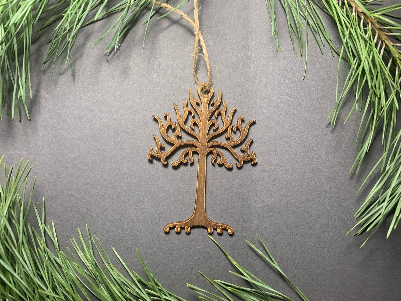 4 Psc Set Lord of the Rin Tree of Gondor Christmas Ornament Tlotr ...