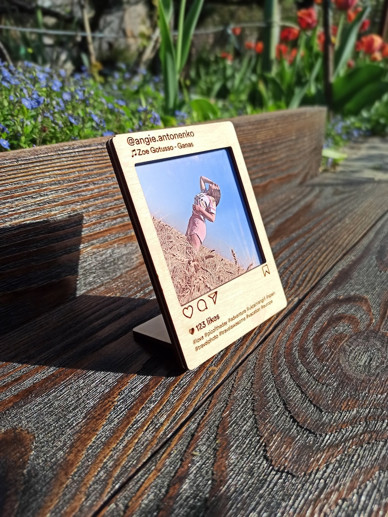 Custom Instagram Photo Frame | Mini Photo Frame | Wooden Instagram Post ...