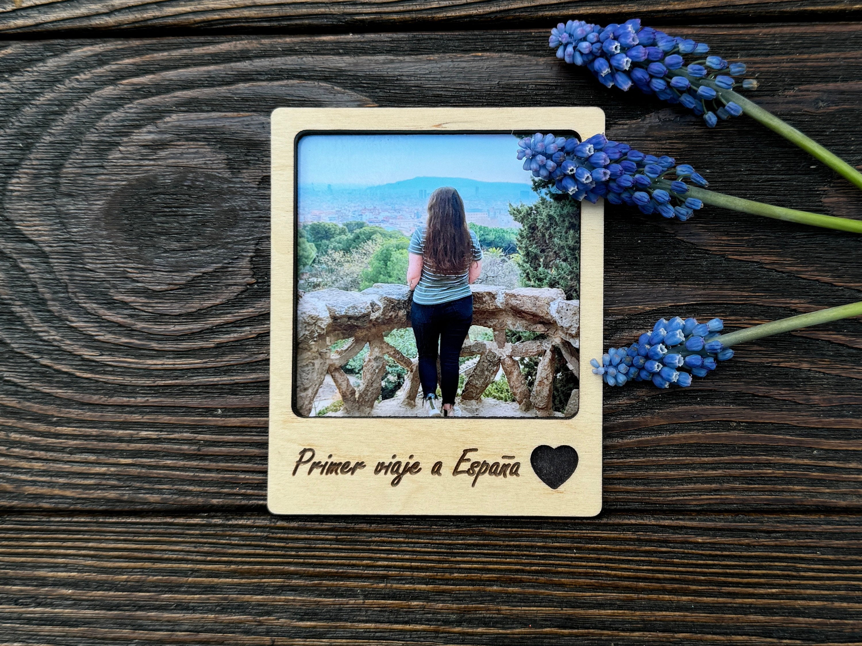 Personalized Wooden Magnet Photo Frame | Fridge Photo Magnet | Custom ...