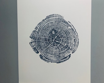 Wood Art, Tree Ring Print, Handmade - Etsy