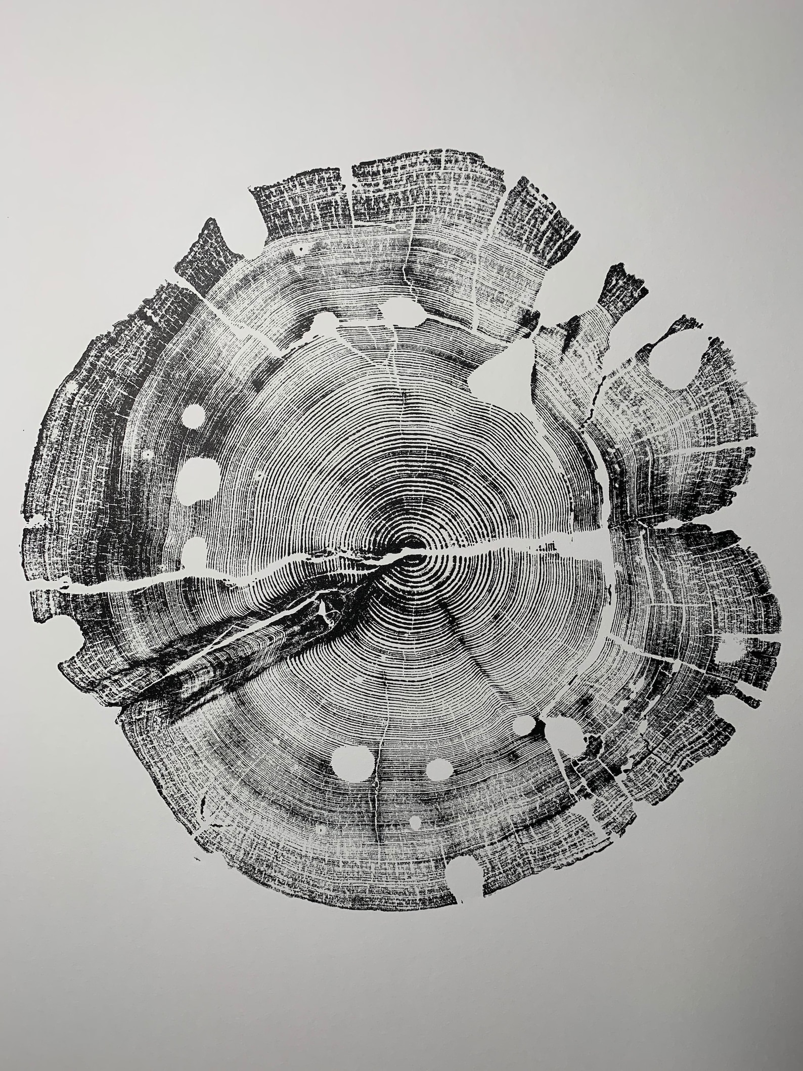 Wood Art, Tree Ring Print, Handmade - Etsy